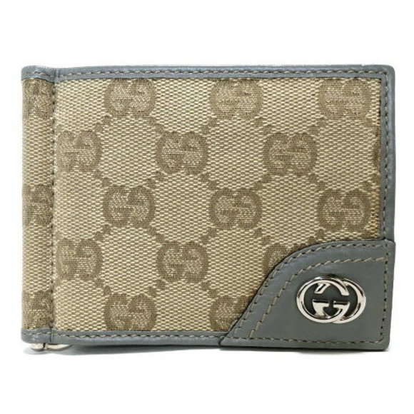 Gucci | Bags | Gucci Wallet Bi Fold Money Clip Bill Gg Beige Scissors ...
